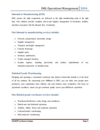 Supply chain of dhl | DOCX