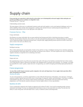 Supply chain of hul | DOCX