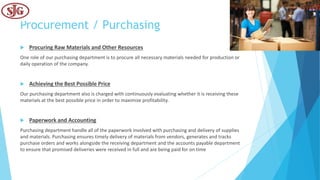 Supply chain of sjg | PPT