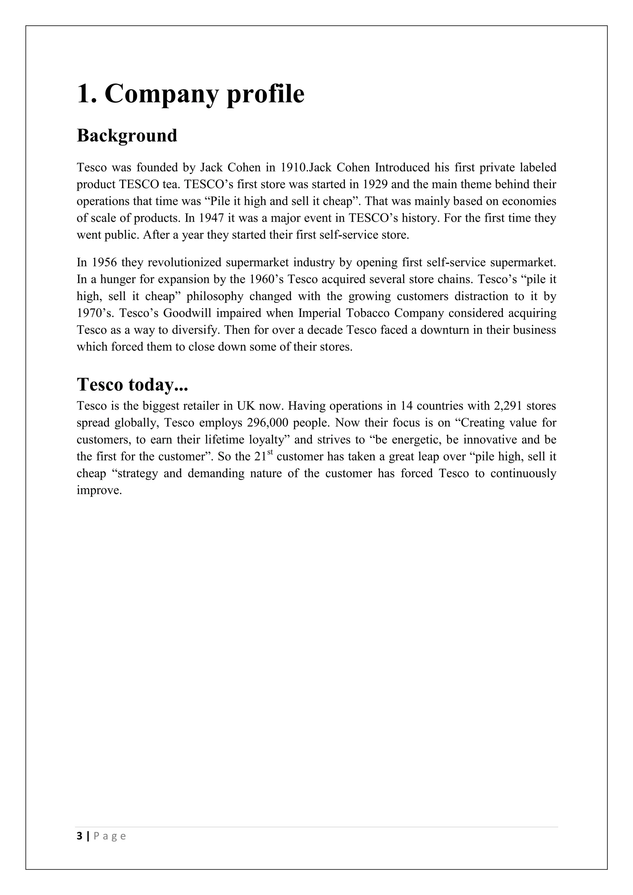 Supply chain of tesco | PDF