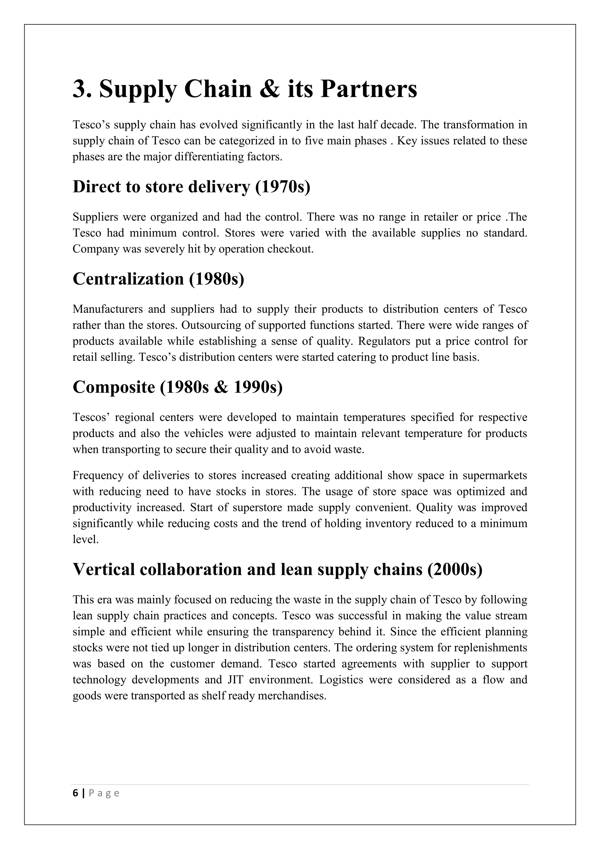 Supply chain of tesco | PDF