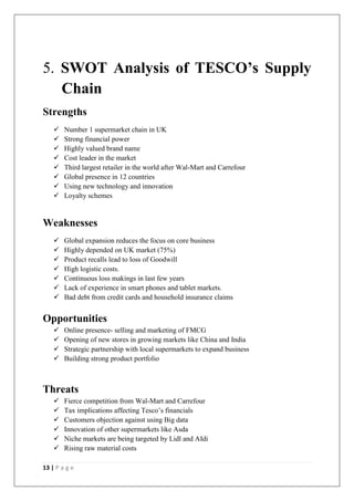 Supply chain of tesco | PDF