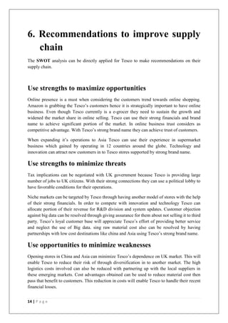 Supply chain of tesco | PDF