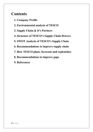 Supply chain of tesco | PDF