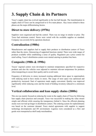 Supply chain of tesco | PDF