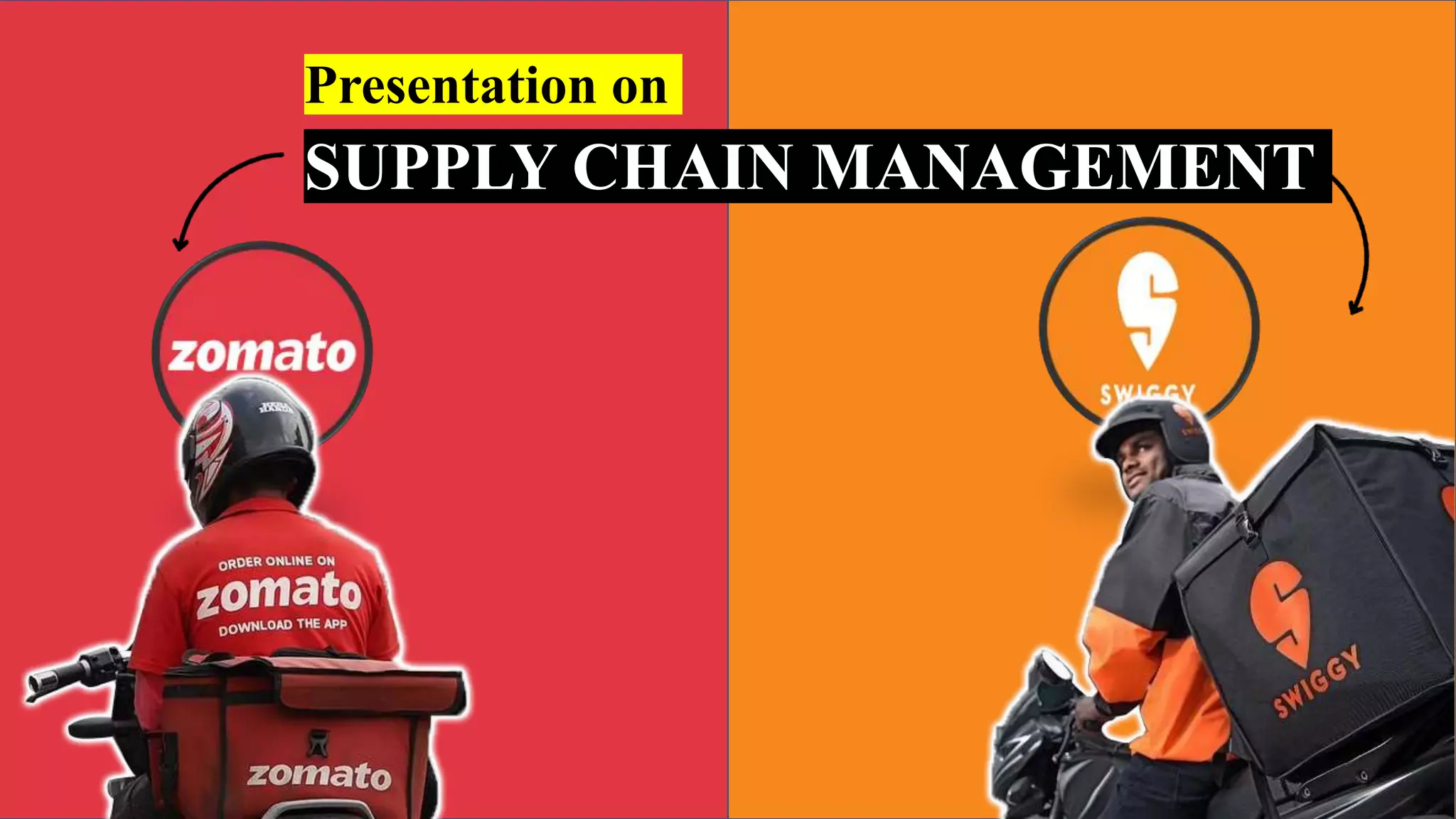 Supply Chain Management of Zomato and Swiggy | PPTX