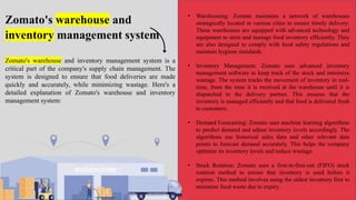 Supply Chain Management of Zomato and Swiggy | PPTX