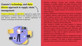 Supply Chain Management of Zomato and Swiggy | PPTX