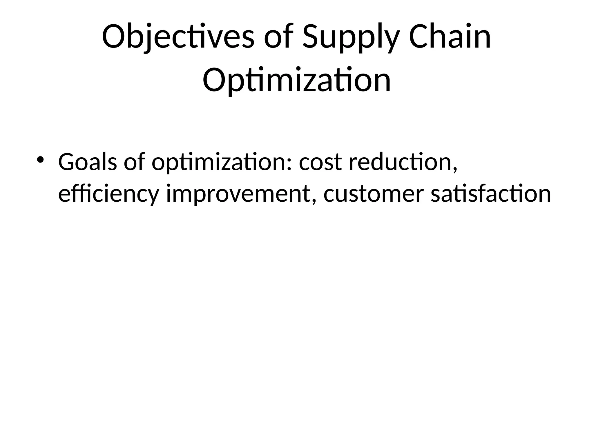 Supply Chain Optimization Presentation Pptx