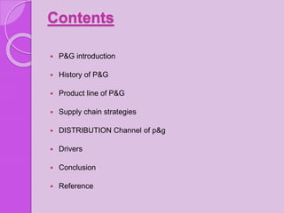 Supply chain Management of P&G | PPTX