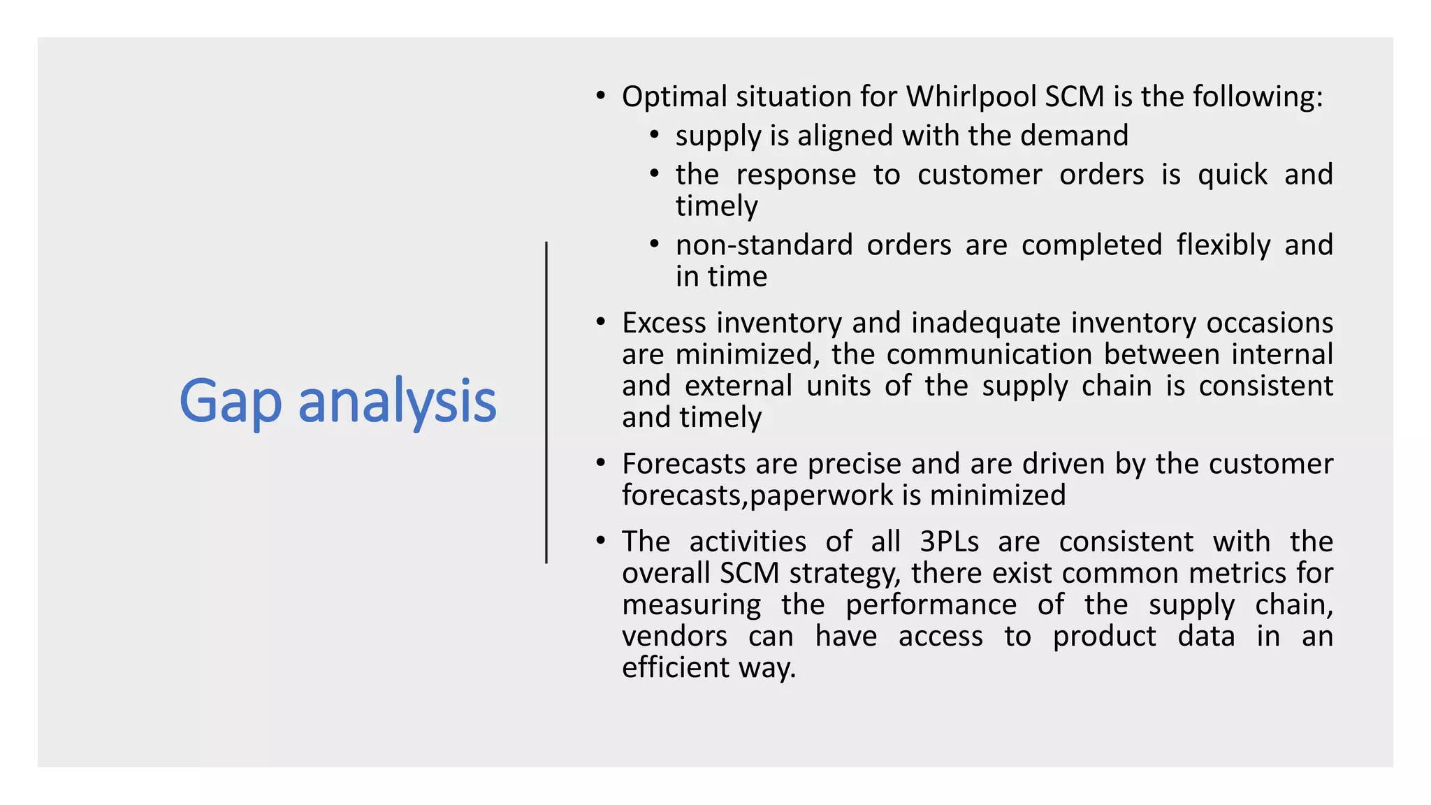 Supply chain processes in whirlpool | PPTX