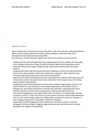 Supply chain process in wipro | DOCX