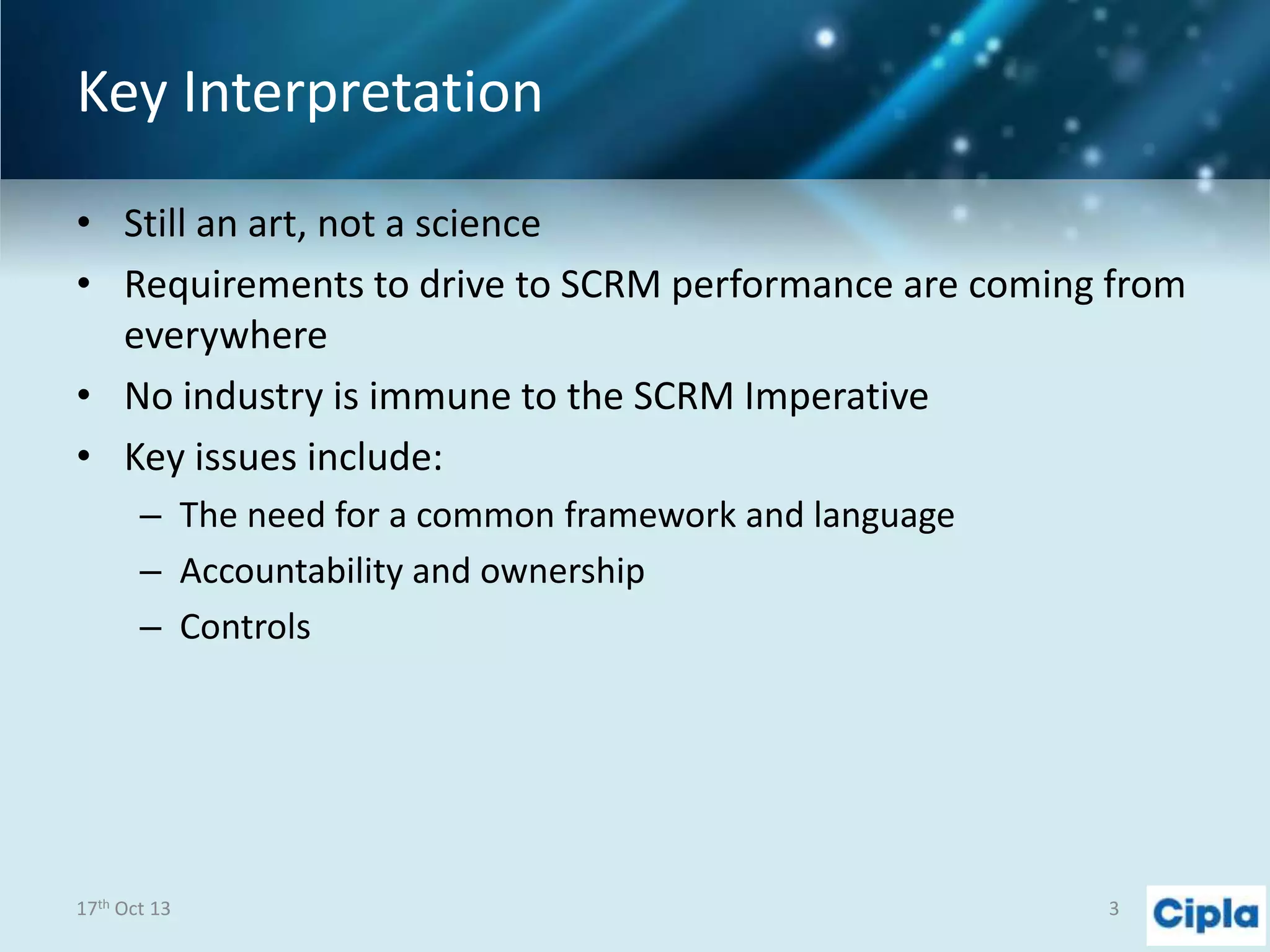 Supply chain risk management | PPTX