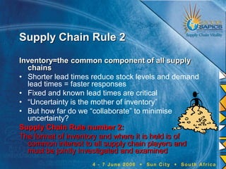 Supply chain rules | PDF