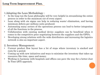 Supply chain strategy development for Medical Technologies Corporation ...
