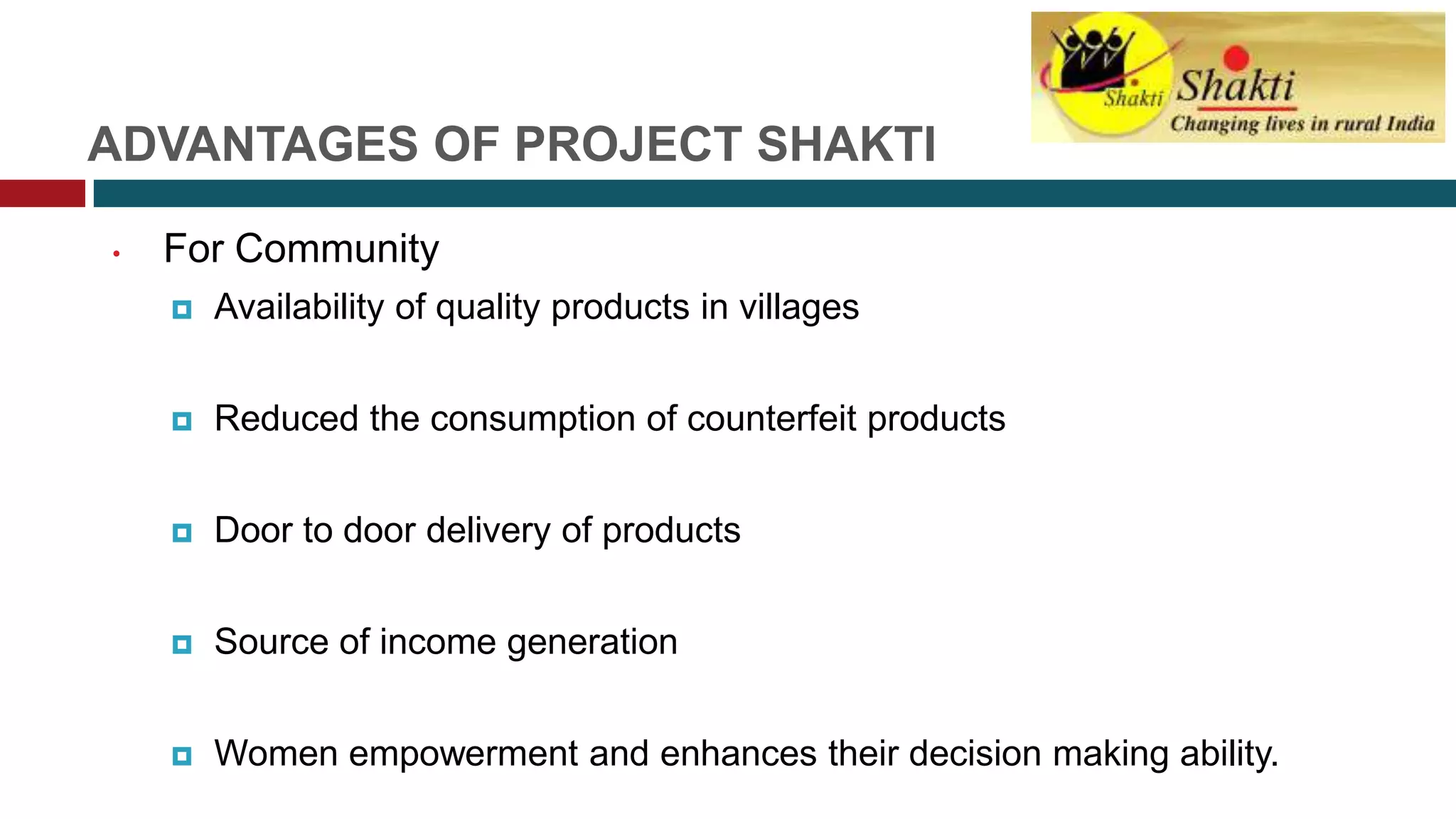 Supply chain study of project shakti(Hindustan Unilever)) | PPTX