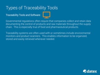 Supply Chain Traceability Technology Tools | PPT