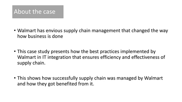 Supply Chain with a case study on Walmart.pptx | Retail Industry ...