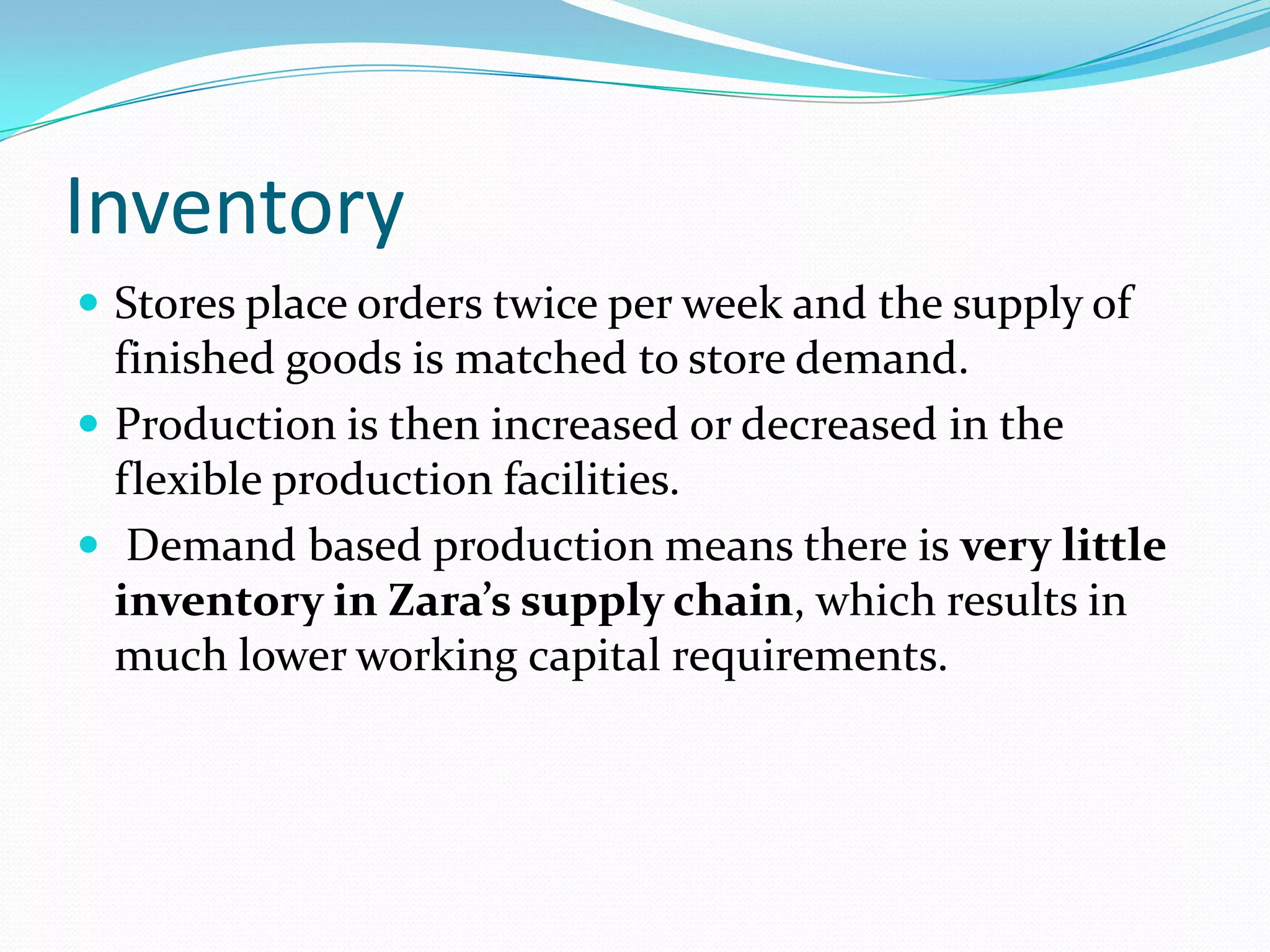 Supply chain management of ZARA | PPTX