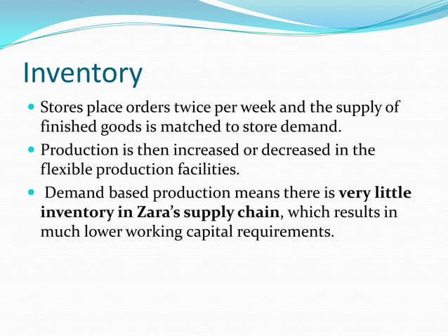 Supply chain management of ZARA | PPTX