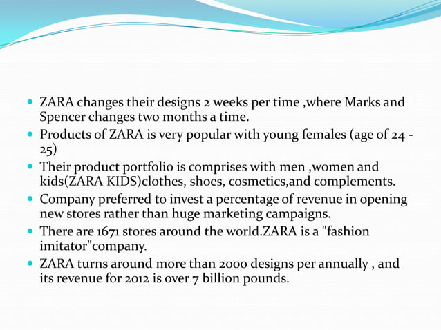 Supply chain management of ZARA | PPTX