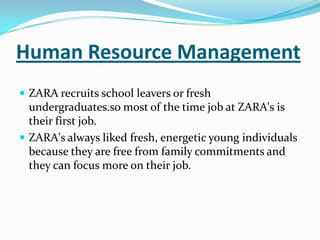 Supply chain management of ZARA | PPTX