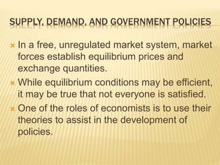 demand supply and governmental policies. | PPT