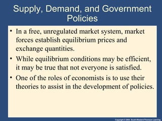 Supply, Demand, and Government Policies | PPT