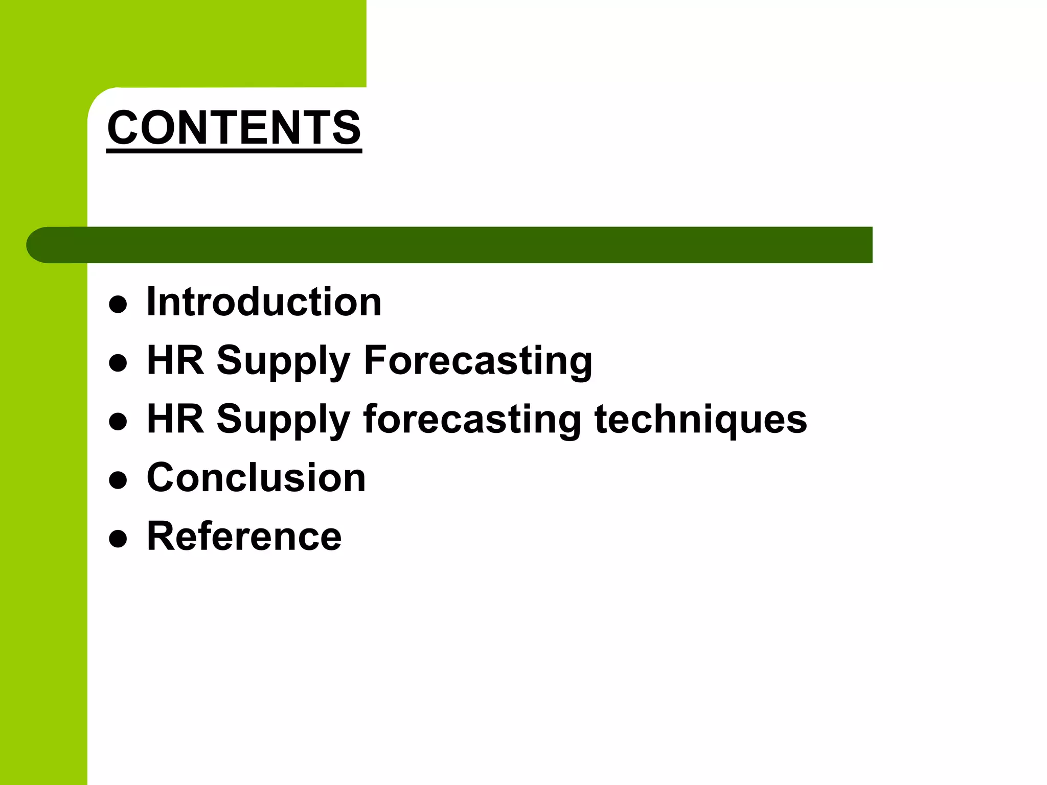 HR Supply forecasting | PPTX