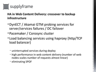 Supply frame high availability in web content delivery | PPTX | Computer Networking | Computing