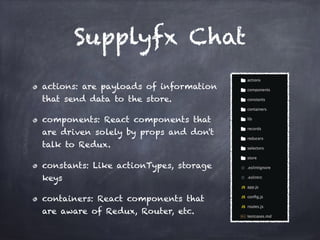 Using React/Redux to build a chat system. | PDF