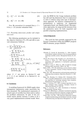 Schumann, a modeling framework for supply chain management under uncertainty | PDF