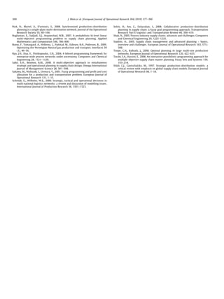 Mathematical programming models for supply chain production and ...