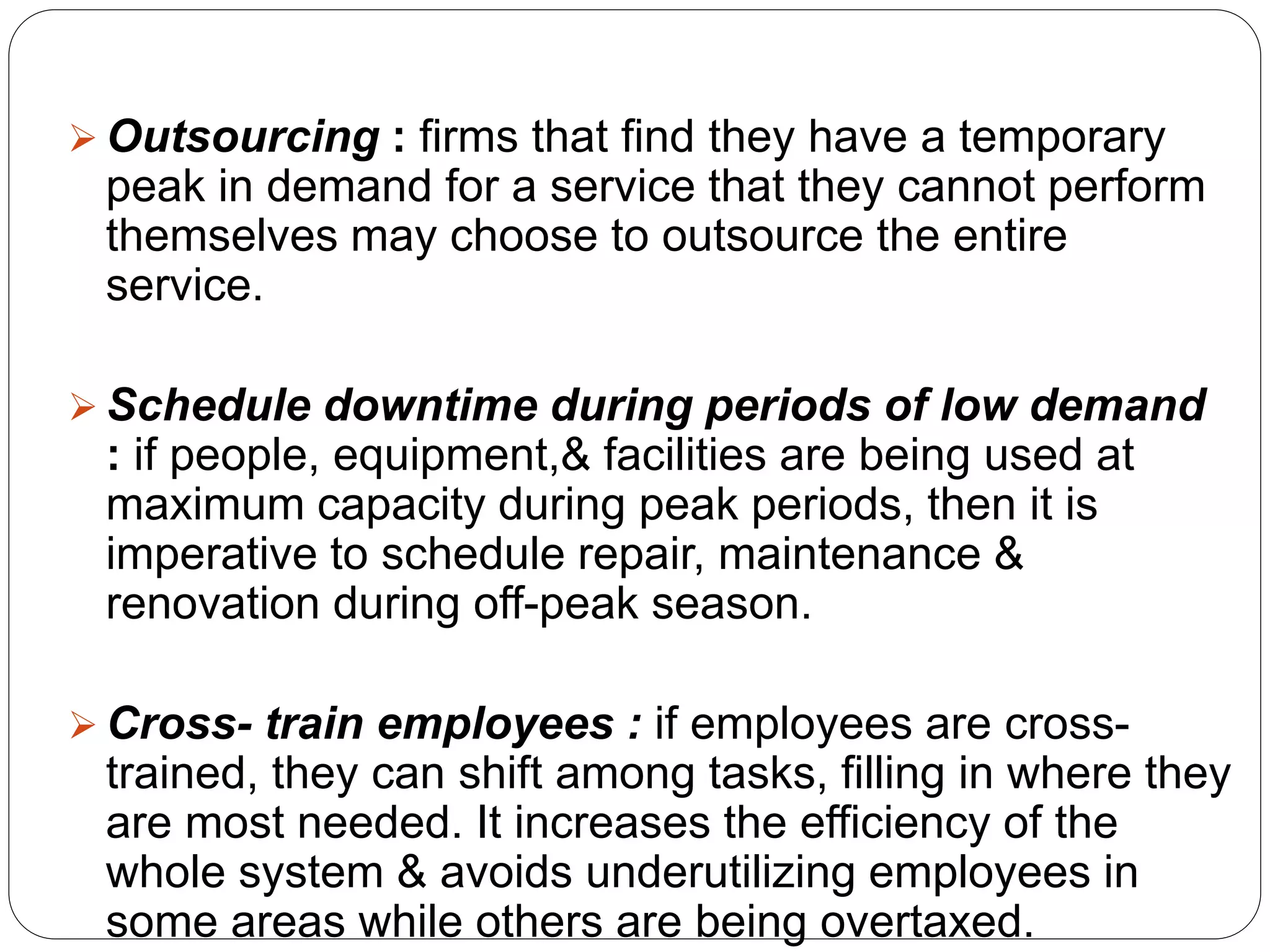 Supply and demand management in services | PPTX