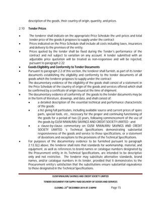 GUSII MWALIMU SACCO TENDER DOCUMENTS 2015_2016 | PDF