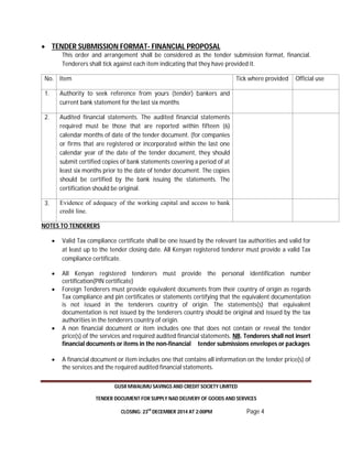 GUSII MWALIMU SACCO TENDER DOCUMENTS 2015_2016 | PDF