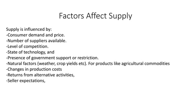 Supply of Healthcare - Health Economics.pptx | Commodities | Economy