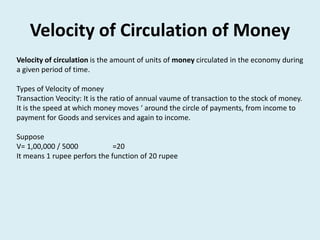 Supply of money | PPTX