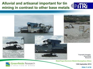 Supply Shortages In Tin Mine Supply - Sept 2012 - John P. Sykes ...