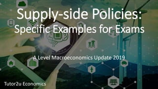 Supply-Side Policies (2019 Examples Update) | PPTX