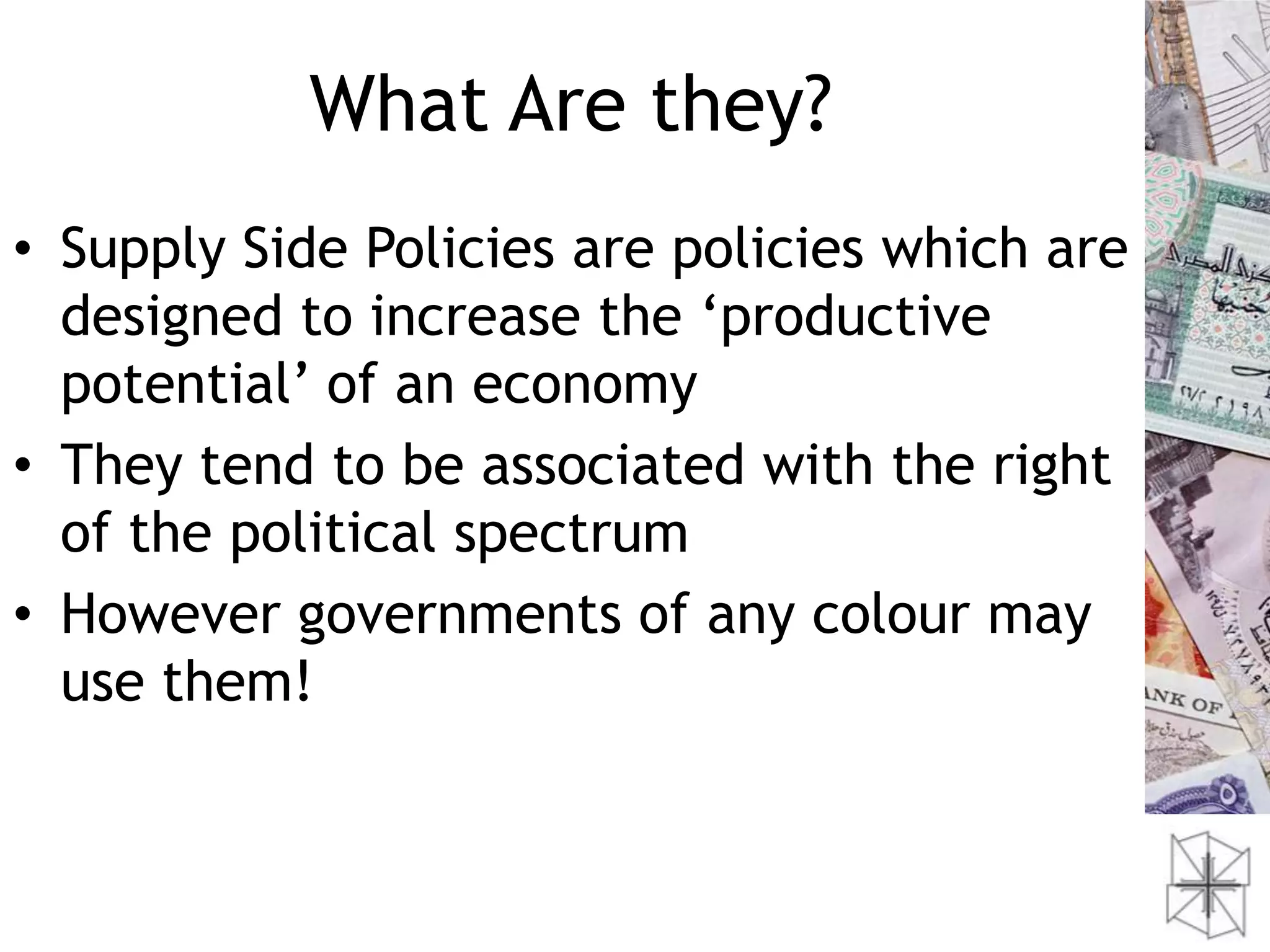 Supply Side Policies | PPTX