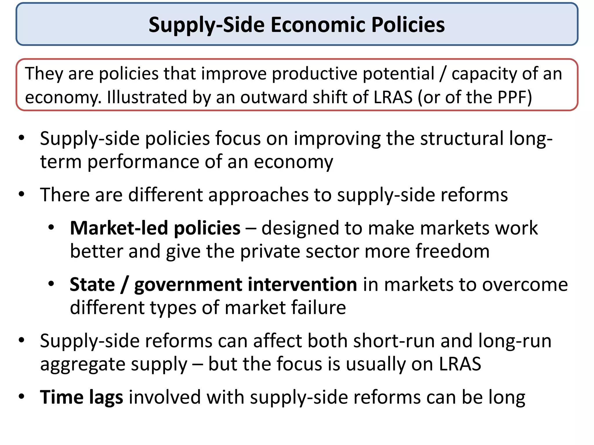 Supply side policies | PPTX