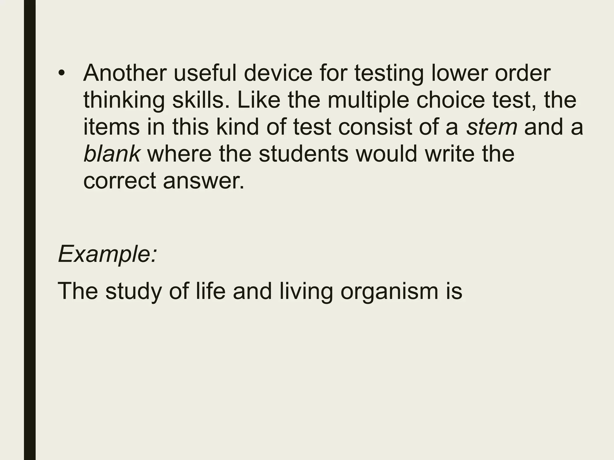 Completion Type of Test | PPTX