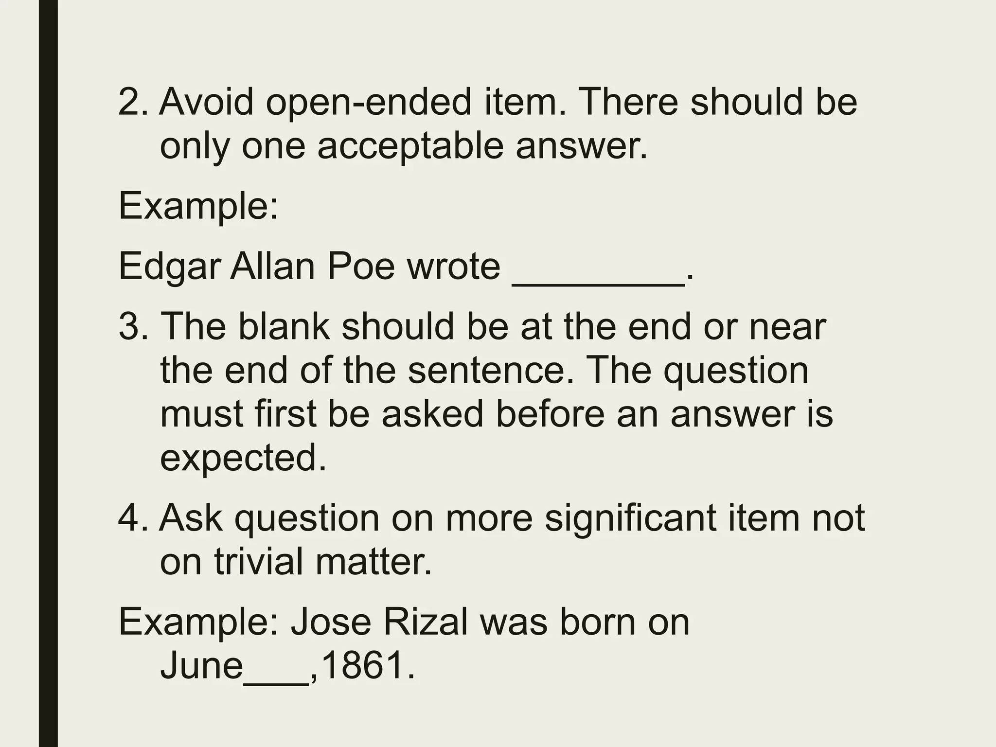 Completion Type of Test | PPTX | Educational Assessment | Education