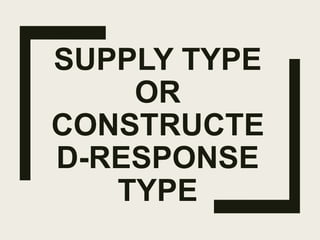 Completion Type of Test | PPTX