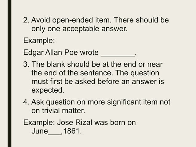 Completion Type of Test | PPTX | Educational Assessment | Education