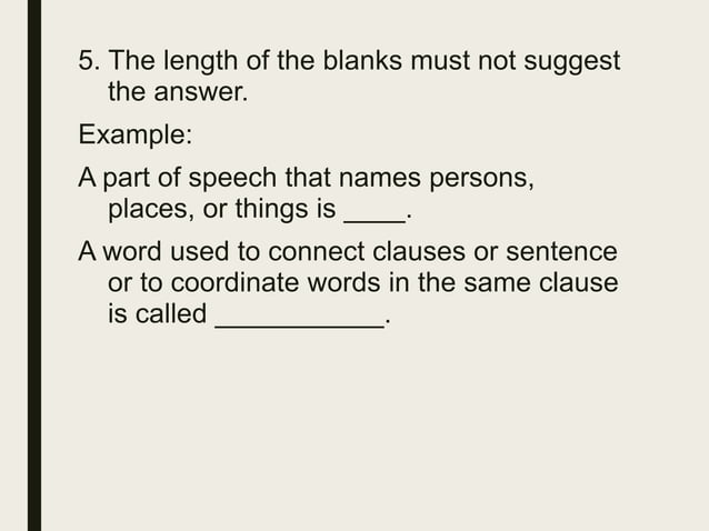 Completion Type of Test | PPTX | Educational Assessment | Education