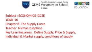 Supply _igcse_economics_powerpoint presentation | PPTX