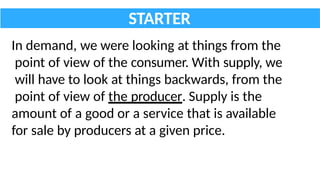 Supply _igcse_economics_powerpoint presentation | PPTX