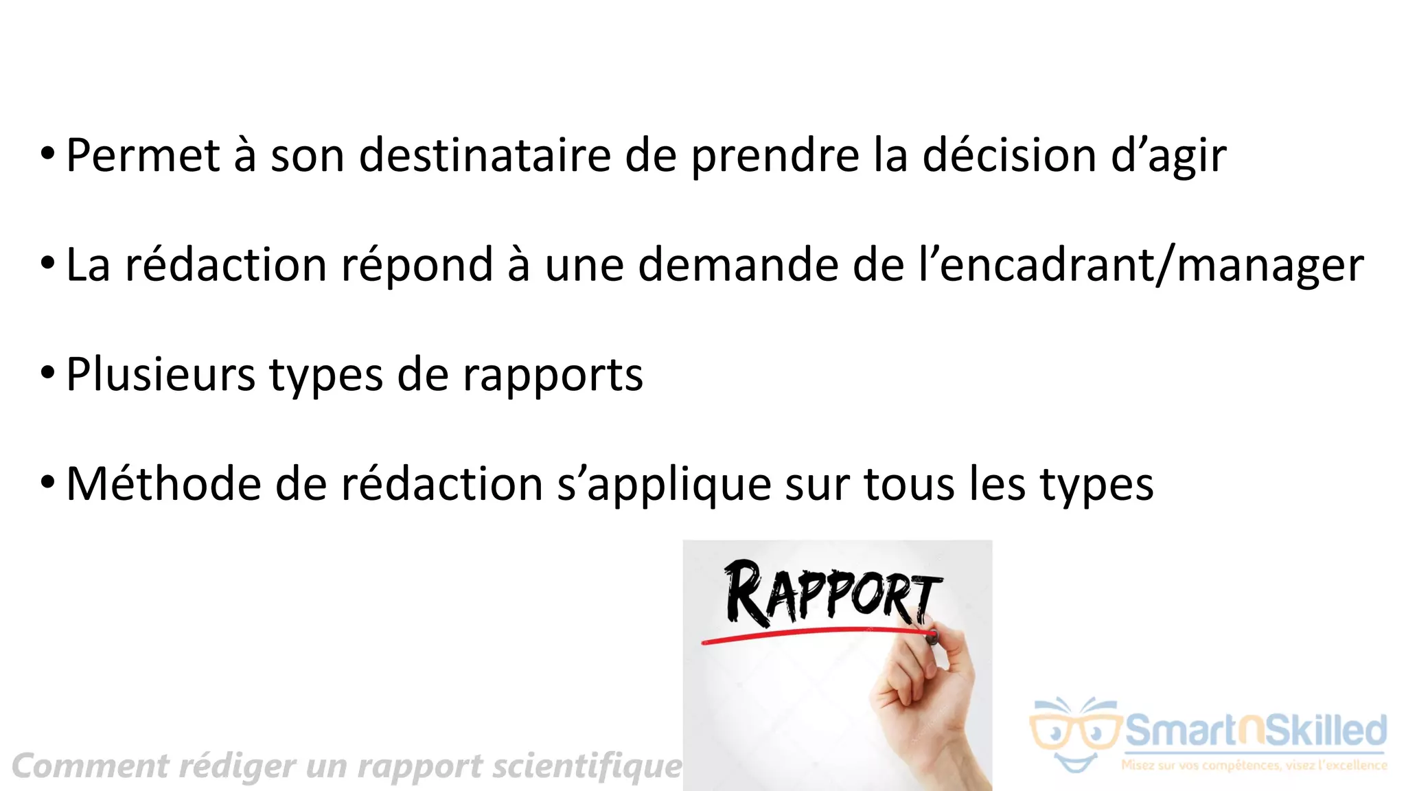 Support cours : Comment rédiger un rapport ? | PDF